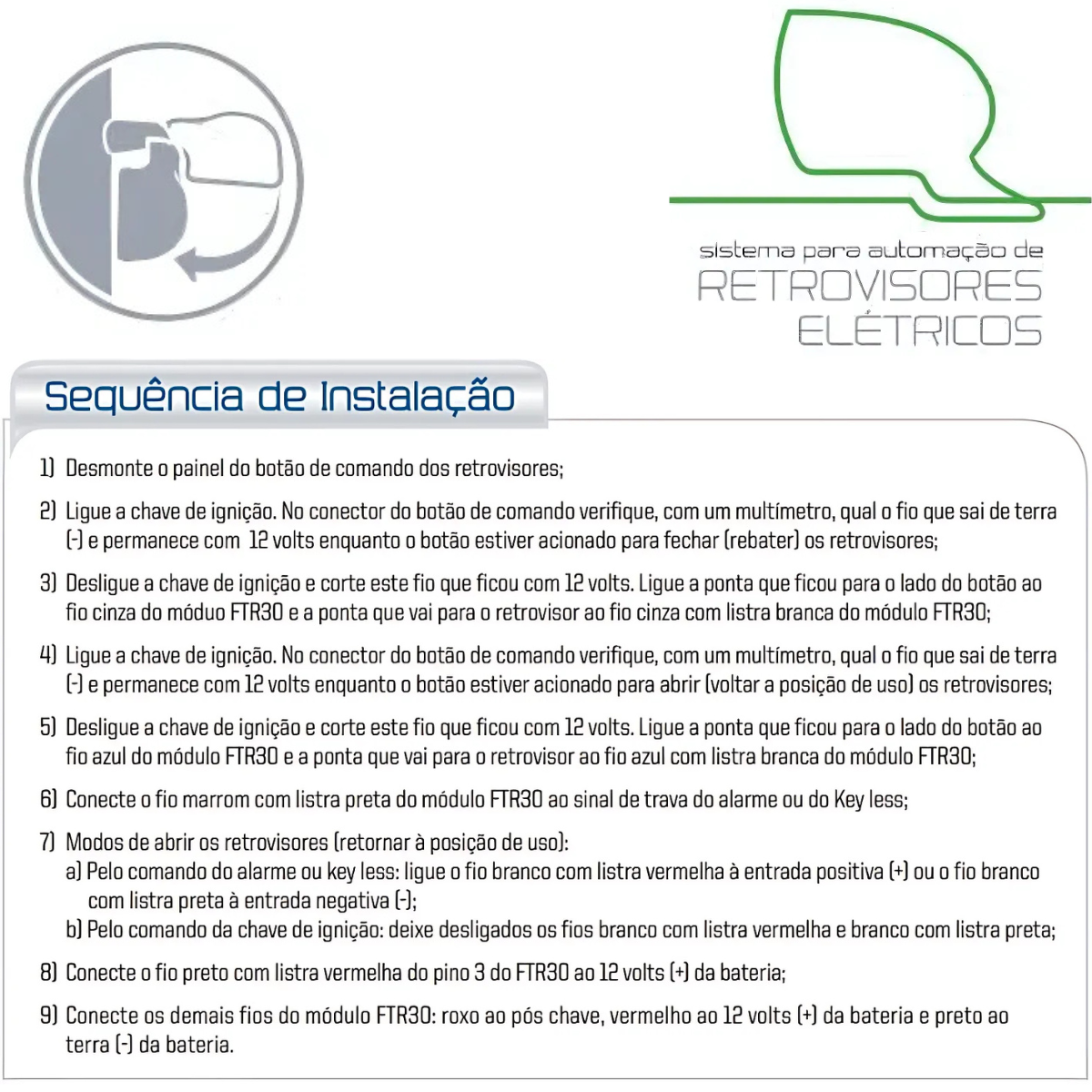FTR30 – REBATIMENTO DE RETROVISOR – FLEXITRON – Catalogo AMK Distribuidora